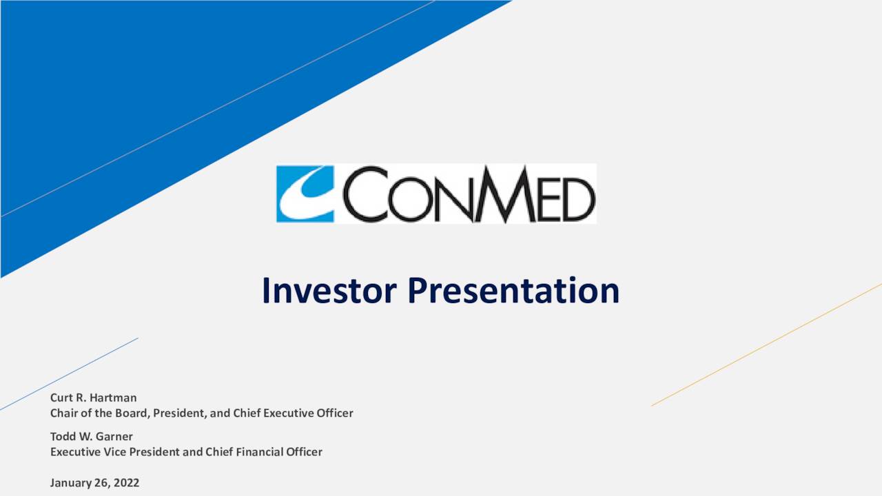 CONMED Corporation 2021 Q4 - Results - Earnings Call Presentation (NYSE ...