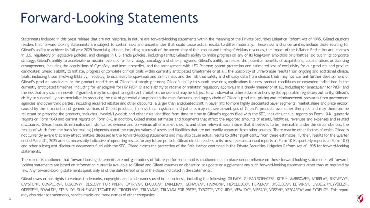 Gilead Sciences, Inc. 2025 Q1 - Results - Earnings Call Presentation ...