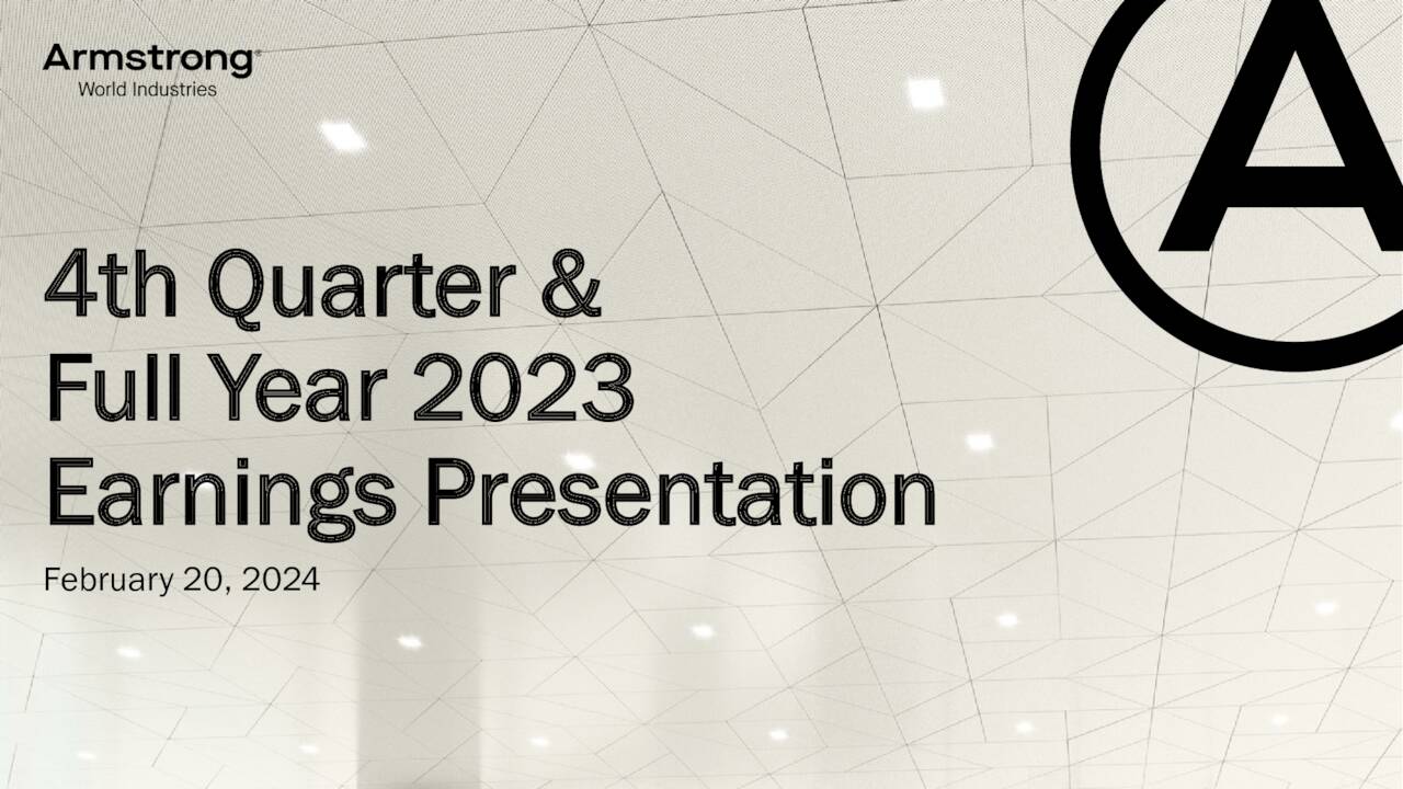Armstrong World Industries, Inc. 2023 Q4 - Results - Earnings Call ...