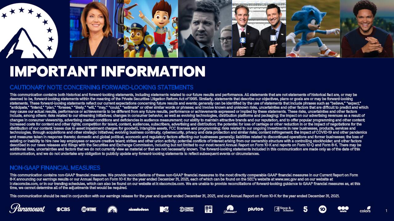 ViacomCBS Inc. 2022 Q4 - Results - Earnings Call Presentation (NASDAQ:PARA-DEFUNCT-600794 ...