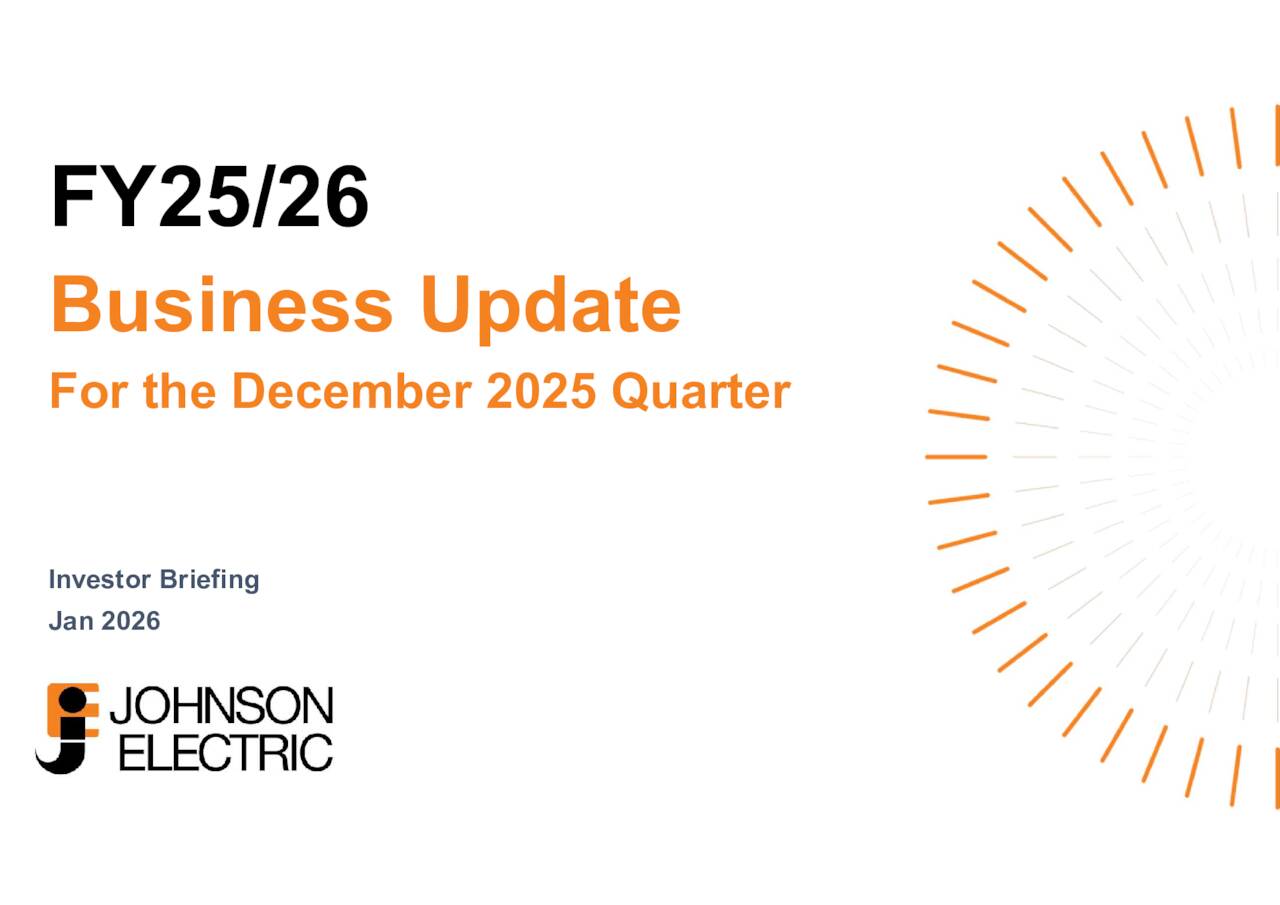 Johnson Electric Holdings Limited 2026 Q3 - Results - Earnings Call ...
