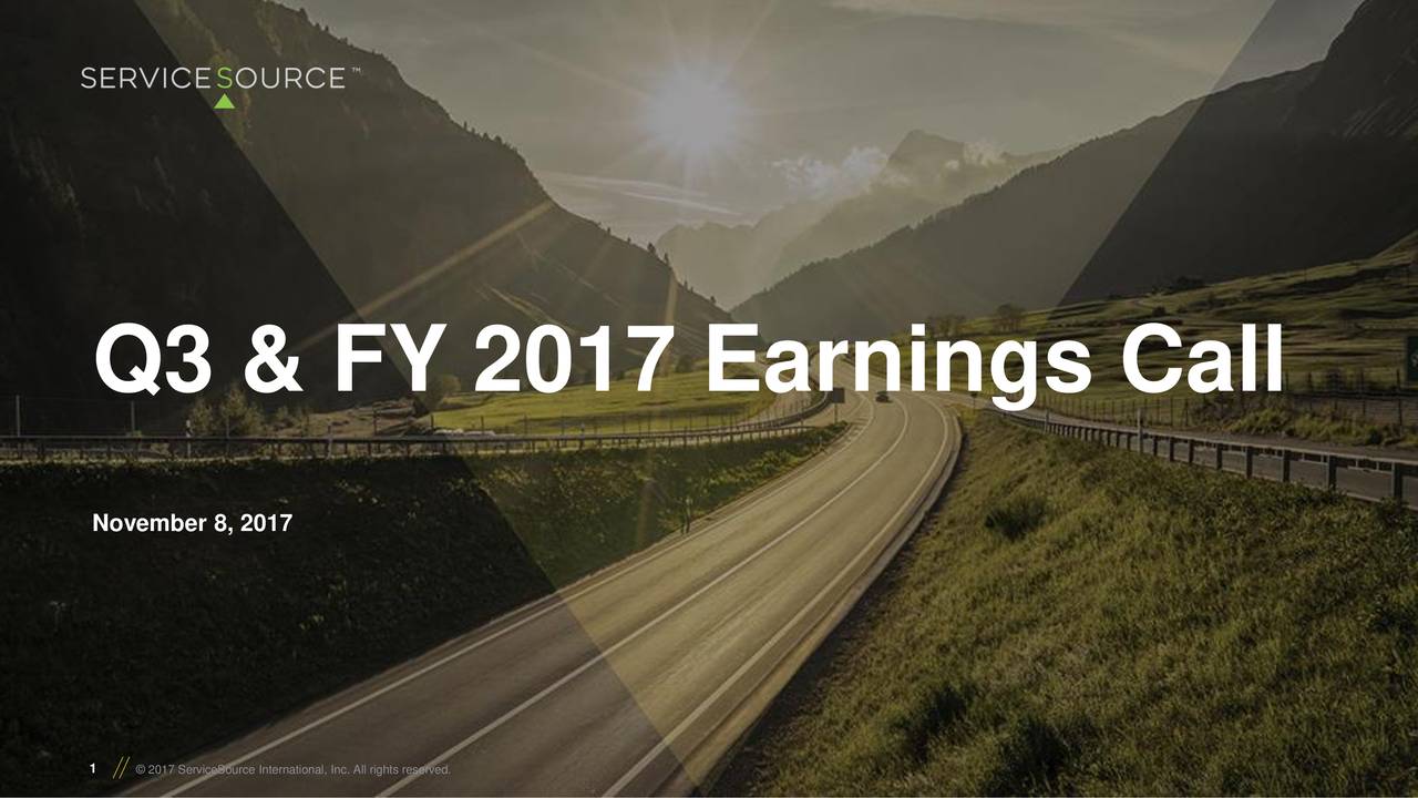 Servicesource International Inc 2017 Q3 Results Earnings Call