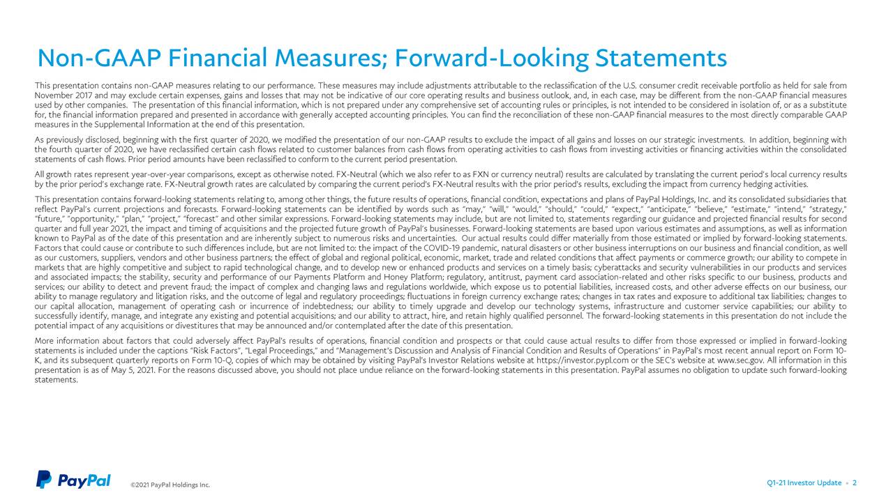 PayPal Holdings, Inc. 2021 Q1 - Results - Earnings Call Presentation ...