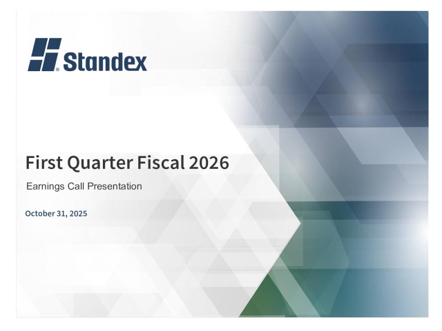 Standex International Corporation 2026 Q1 - Results - Earnings Call ...