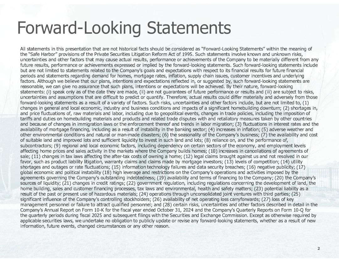 Hovnanian Enterprises, Inc. 2025 Q4 - Results - Earnings Call Presentation (NYSE:HOV) 2025-12-04 ...