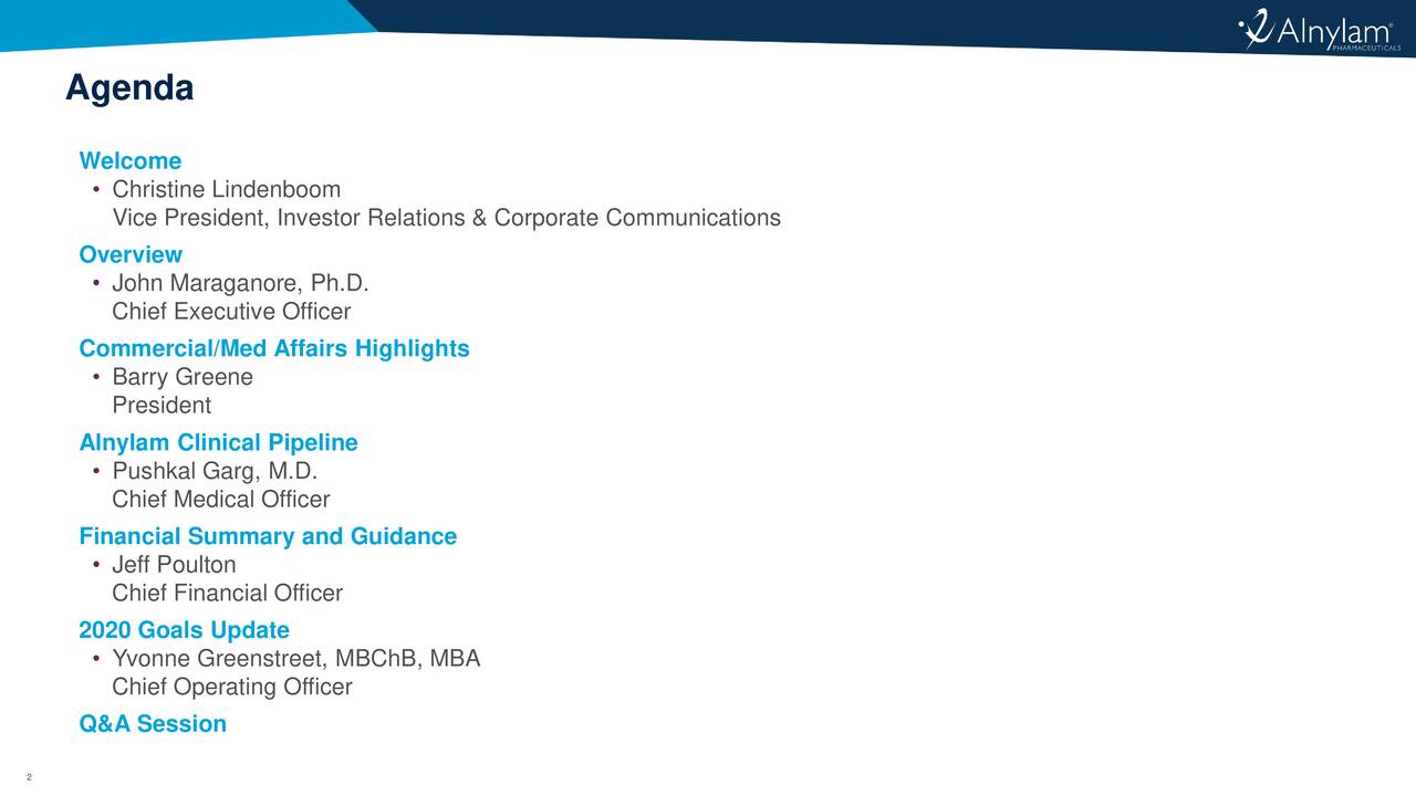 Alnylam Pharmaceuticals, Inc. 2019 Q4 - Results - Earnings Call ...