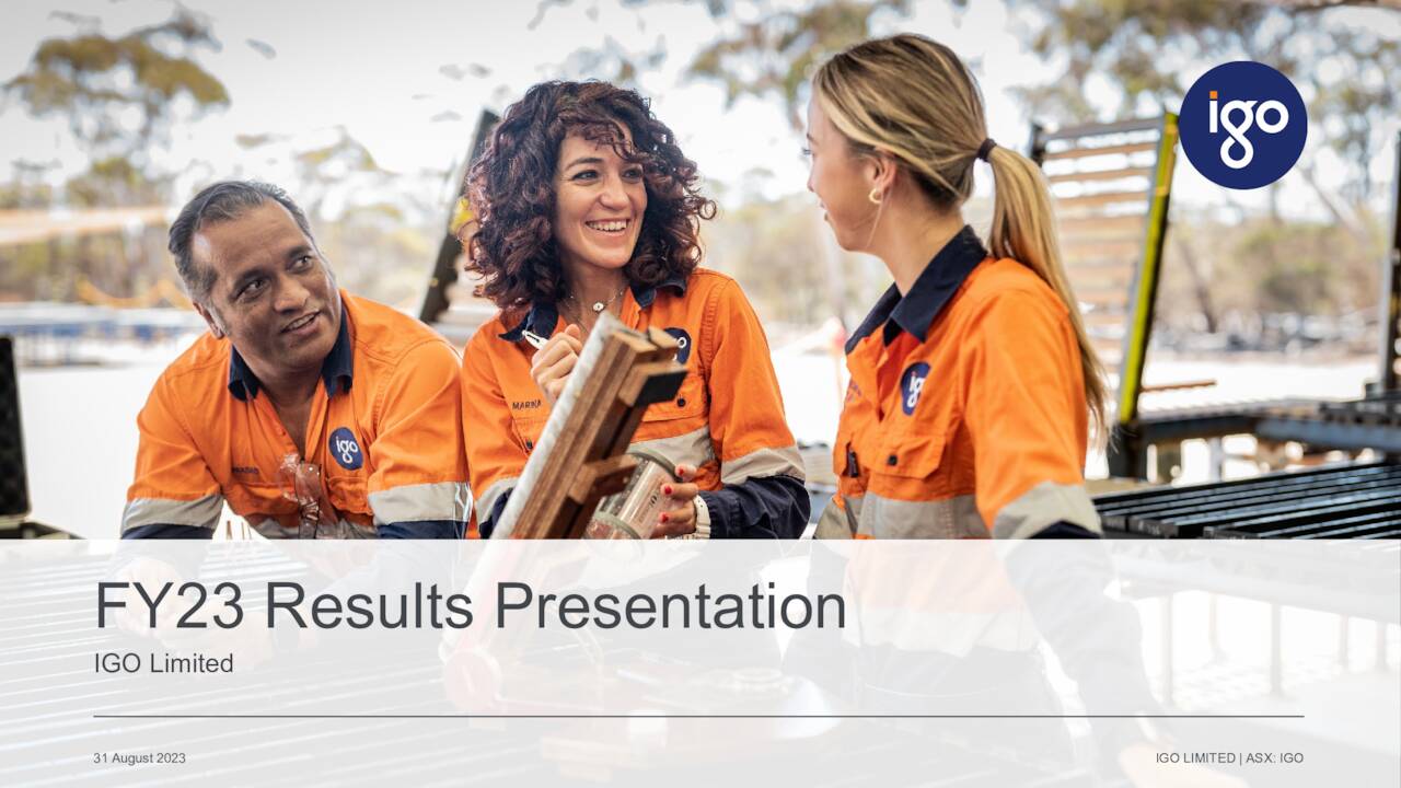 IGO Limited 2023 Q4 - Results - Earnings Call Presentation (OTCMKTS:IPGDF) | Seeking Alpha