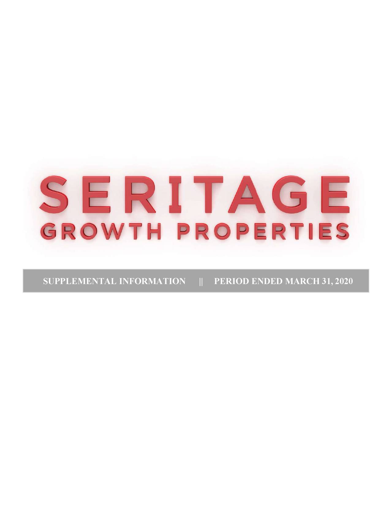 Seritage Growth Properties 2020 Q1 - Results - Earnings Call Presentation (NYSE:SRG) | Seeking Alpha