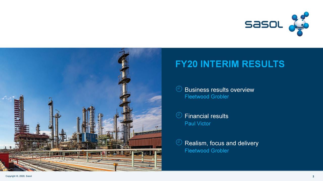 Sasol Limited 2020 Q2 - Results - Earnings Call Presentation (NYSE:SSL) | Seeking Alpha