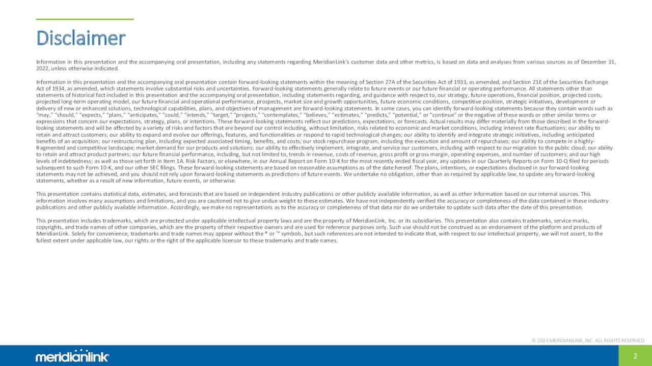 MeridianLink (MLNK) Investor Presentation - Slideshow (NYSE:MLNK ...