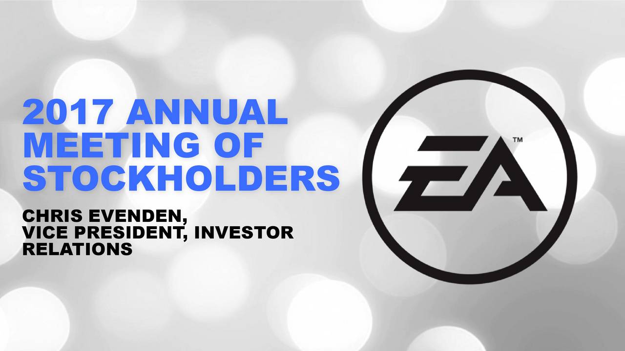 Electronic Arts (EA) Investor Presentation - Slideshow (NASDAQ:EA ...