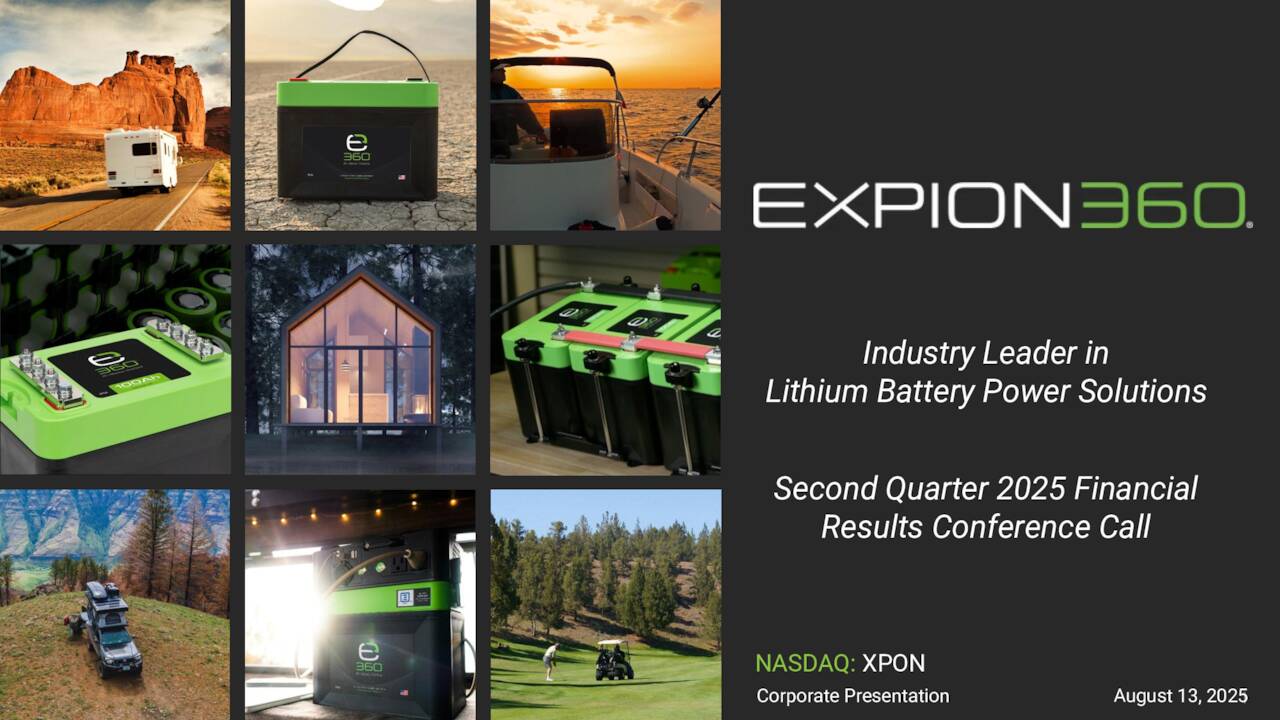 Expion360 Inc. 2025 Q2 - Results - Earnings Call Presentation (NASDAQ ...