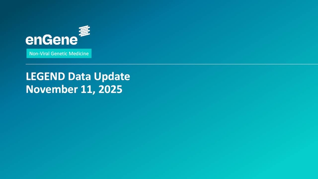 enGene Holdings Inc. (ENGN) Discusses Preliminary Data From LEGEND ...