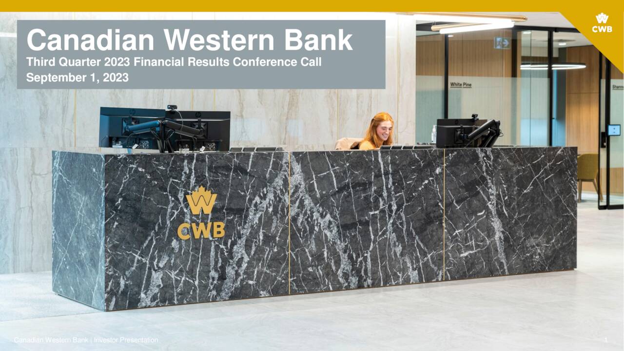 Canadian Western Bank 2023 Q3 - Results - Earnings Call Presentation ...