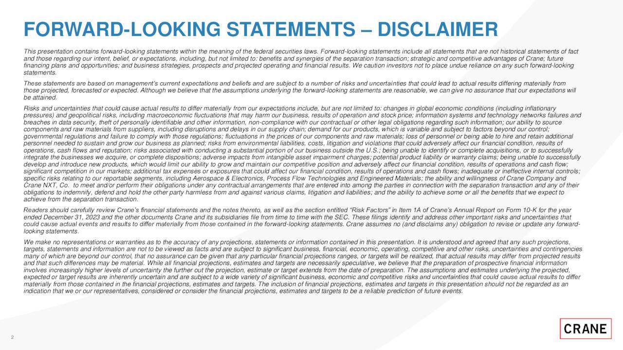 Crane Company 2024 Q1 - Results - Earnings Call Presentation (NYSE:CR ...