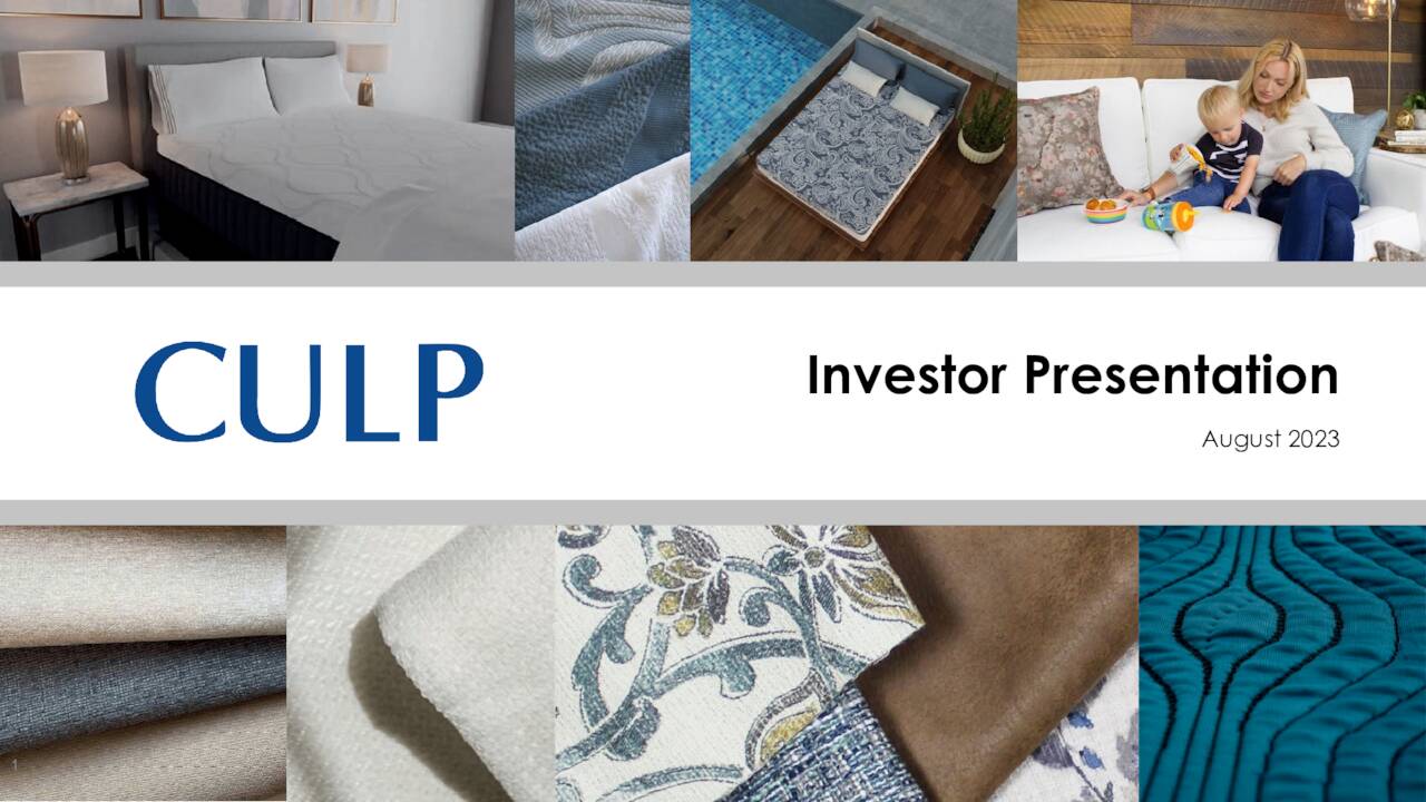 Culp, Inc. 2024 Q1 - Results - Earnings Call Presentation (NYSE:CULP ...