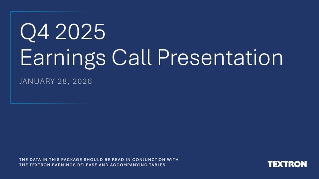 Textron Inc. 2025 Q4 - Results - Earnings Call Presentation (NYSE:TXT ...