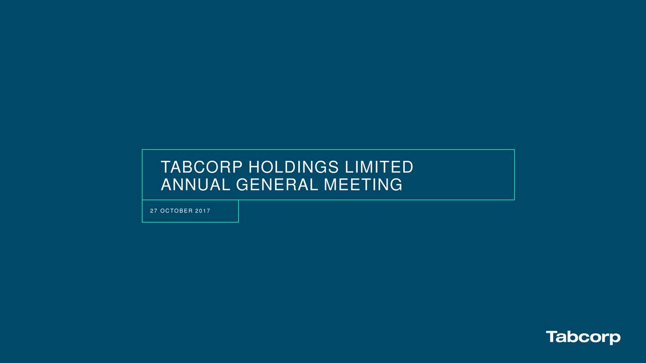 Tabcorp Holdings (TACBY) Investor Presentation - Slideshow (OTCMKTS ...