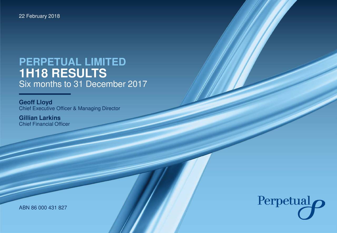 PERPETUAL LTD ORD 2018 Q2 - Results - Earnings Call Slides (OTCMKTS ...