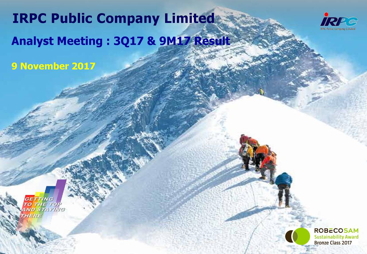 IRPC Public Co., Ltd. ADR 2017 Q3 - Results - Earnings Call Slides ...