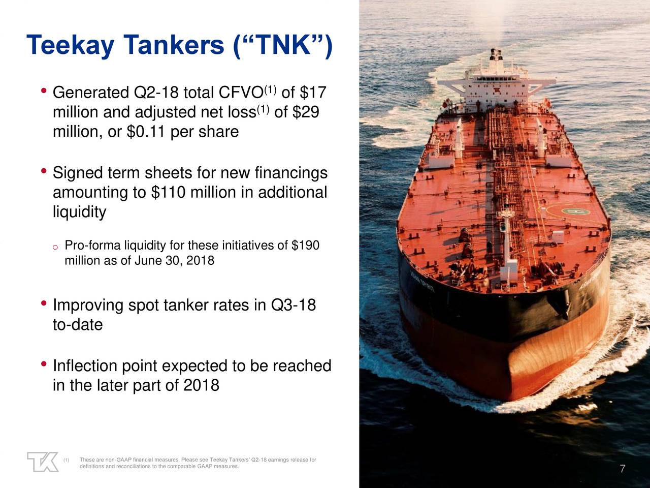 Teekay Corporation 2018 Q2 - Results - Earnings Call Slides (NYSE:TK ...