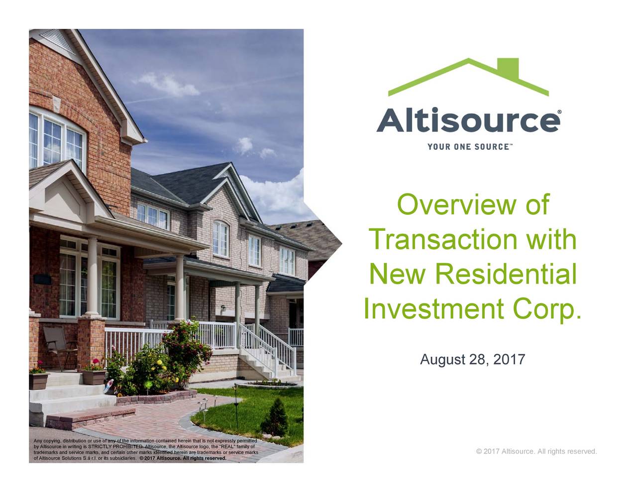 Altisource Portfolio Solutions S.A. (ASPS) Enters into a Cooperative ...