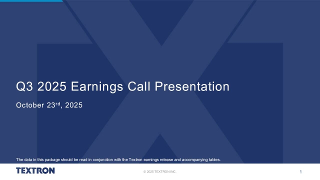 Textron Inc. 2025 Q3 - Results - Earnings Call Presentation (NYSE:TXT ...