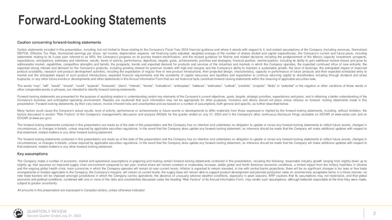 Forward-Looking Statements