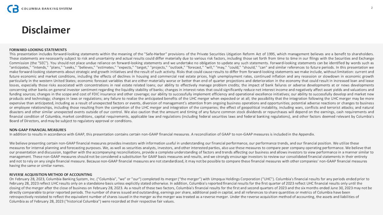 Columbia Banking System, Inc. 2023 Q2 - Results - Earnings Call ...