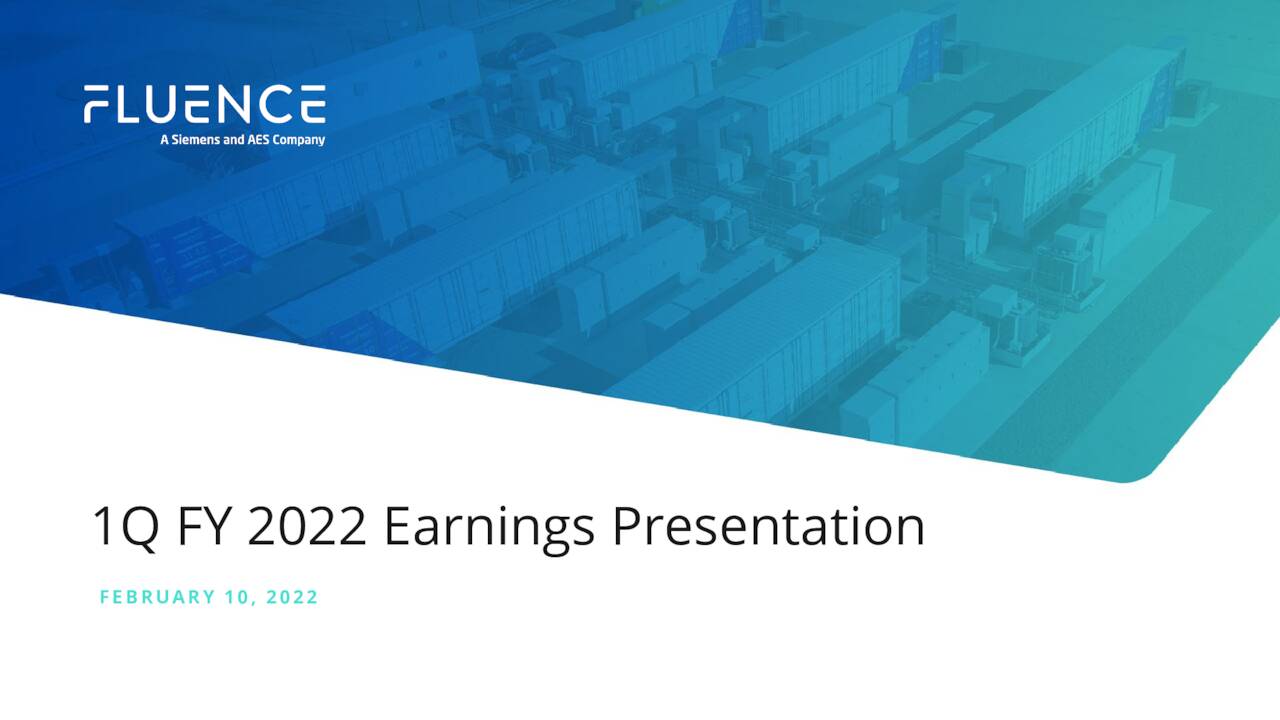 Fluence Energy, Inc. 2022 Q1 - Results - Earnings Call Presentation ...