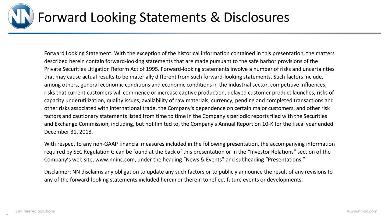 NN, Inc. 2019 Q2 - Results - Earnings Call Slides (NASDAQ:NNBR) | Seeking Alpha