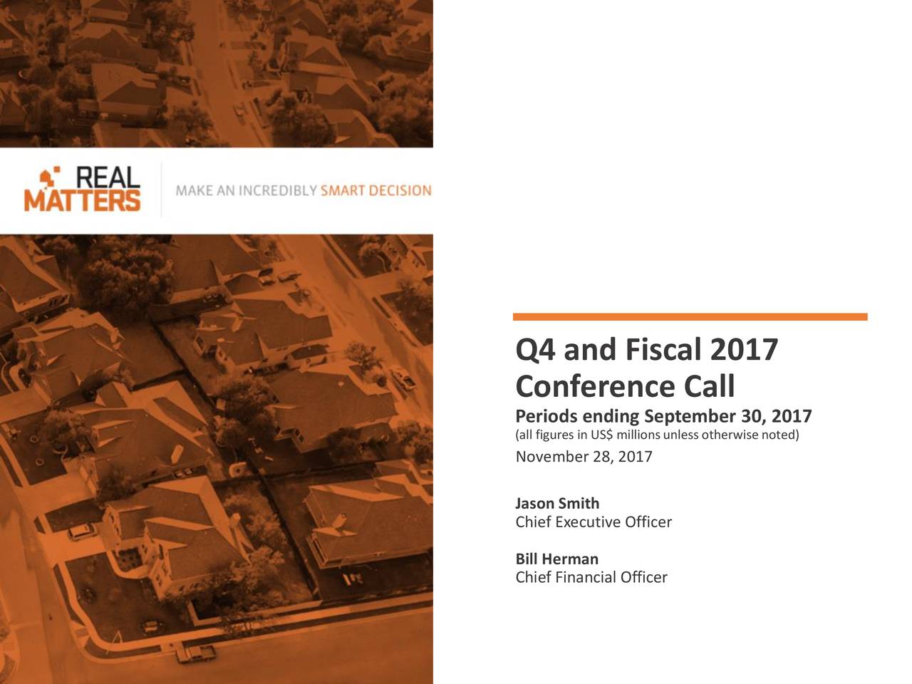 REAL MATTERS INC ORD 2017 Q4 - Results - Earnings Call Slides (OTCMKTS ...