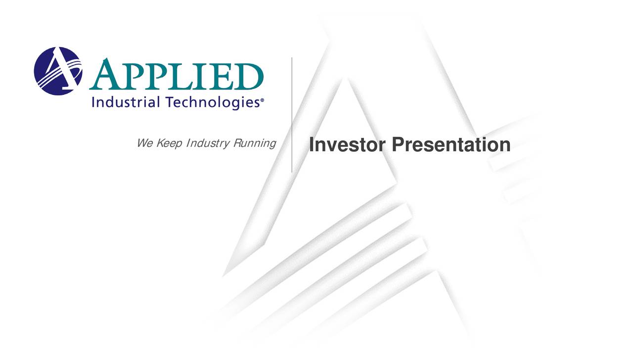 Applied Industrial Technologies, Inc. 2021 Q1 - Results - Earnings Call ...
