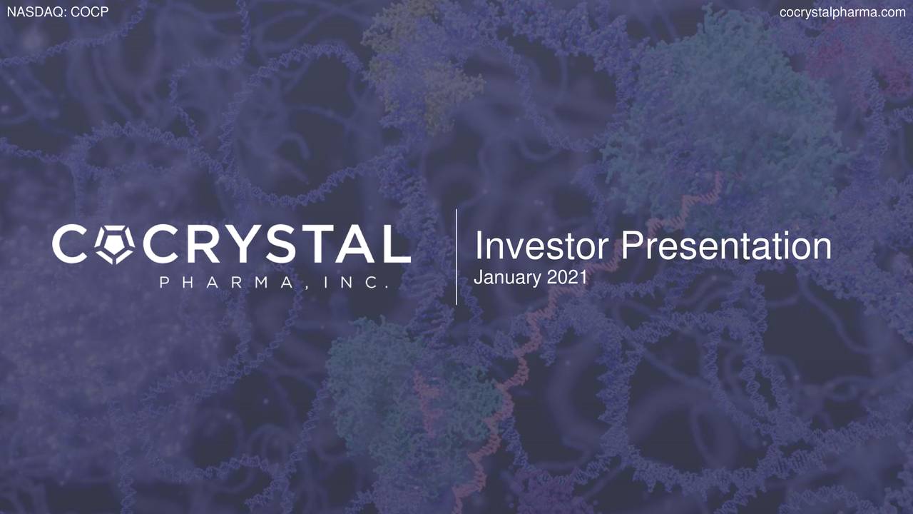 Cocrystal Pharma (COCP) Investor Presentation -Slideshow (NASDAQ:COCP ...