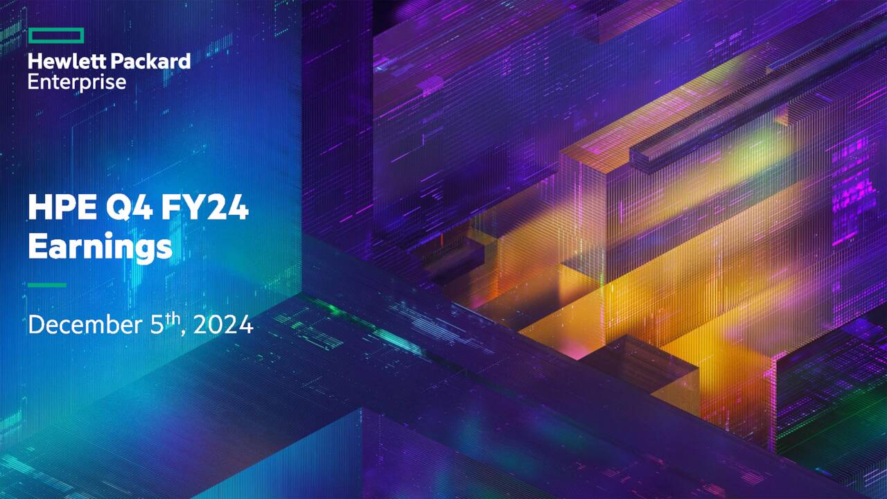 Hewlett Packard Enterprise Company 2024 Q4 - Results - Earnings Call Presentation (NYSE:HPE ...
