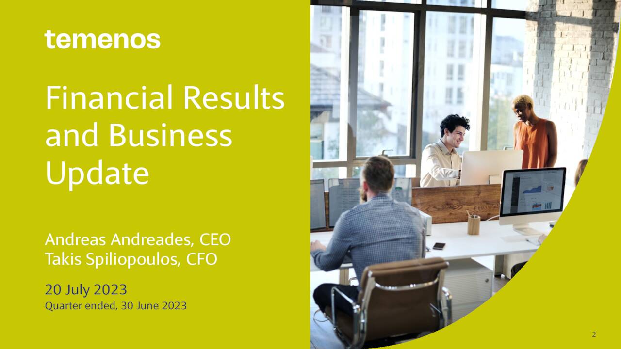 Temenos AG 2023 Q2 - Results - Earnings Call Presentation (OTCMKTS:TMNSF) | Seeking Alpha