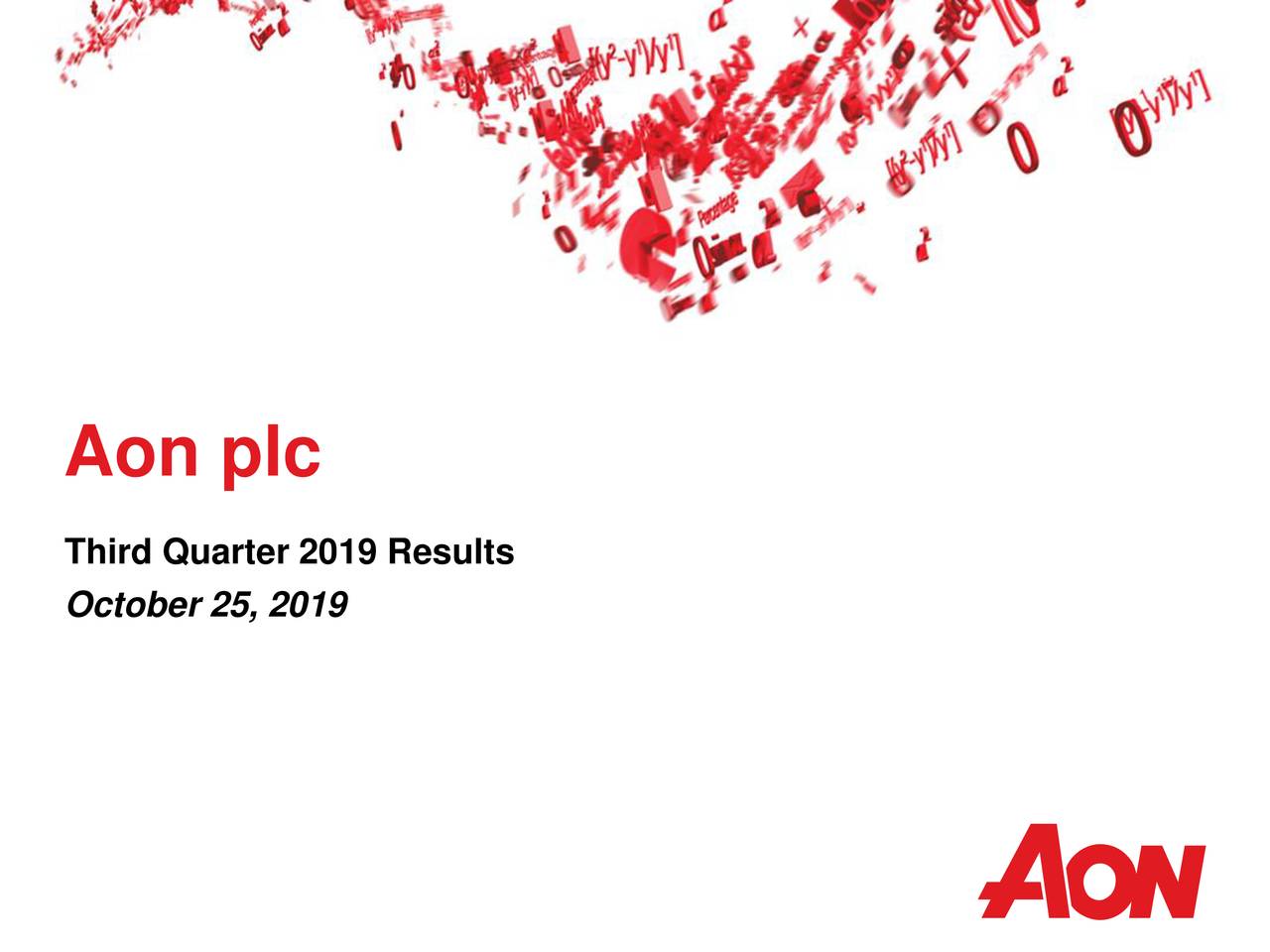 Aon plc 2019 Q3 - Results - Earnings Call Presentation (NYSE:AON ...