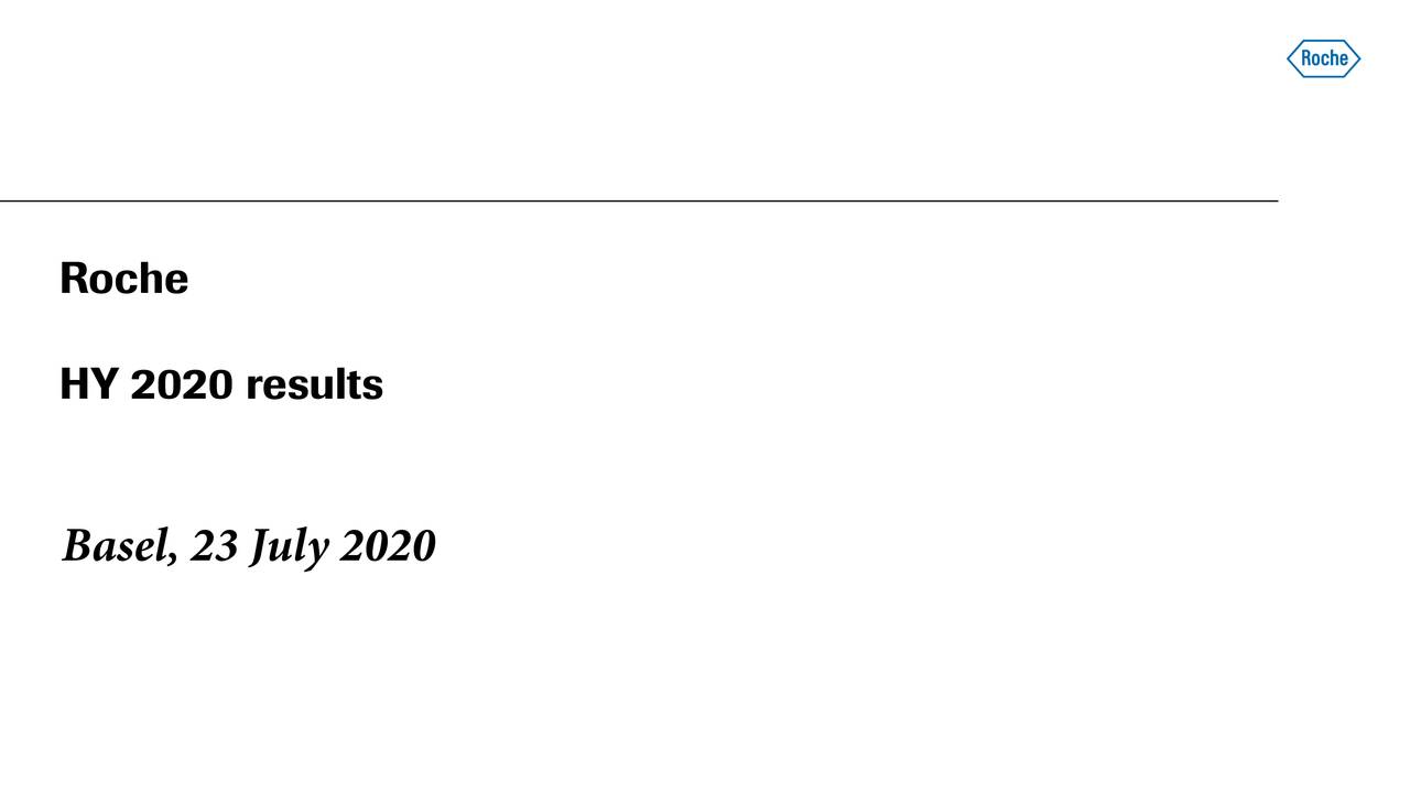 Roche Holding AG 2020 Q2 - Results - Earnings Call Presentation ...