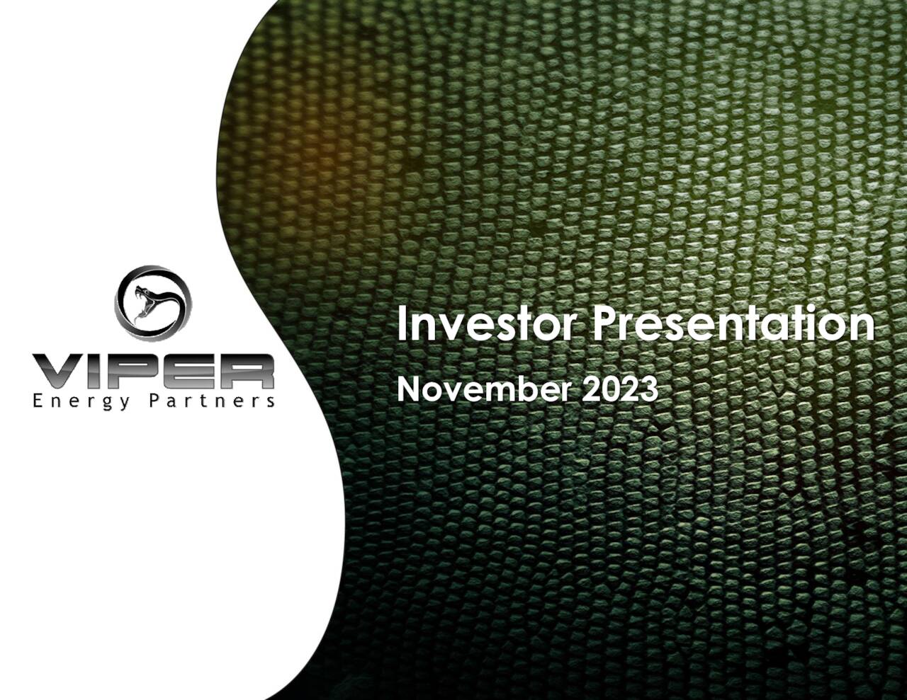 Viper Energy Partners LP 2023 Q3 - Results - Earnings Call Presentation (NASDAQ:VNOM) | Seeking ...