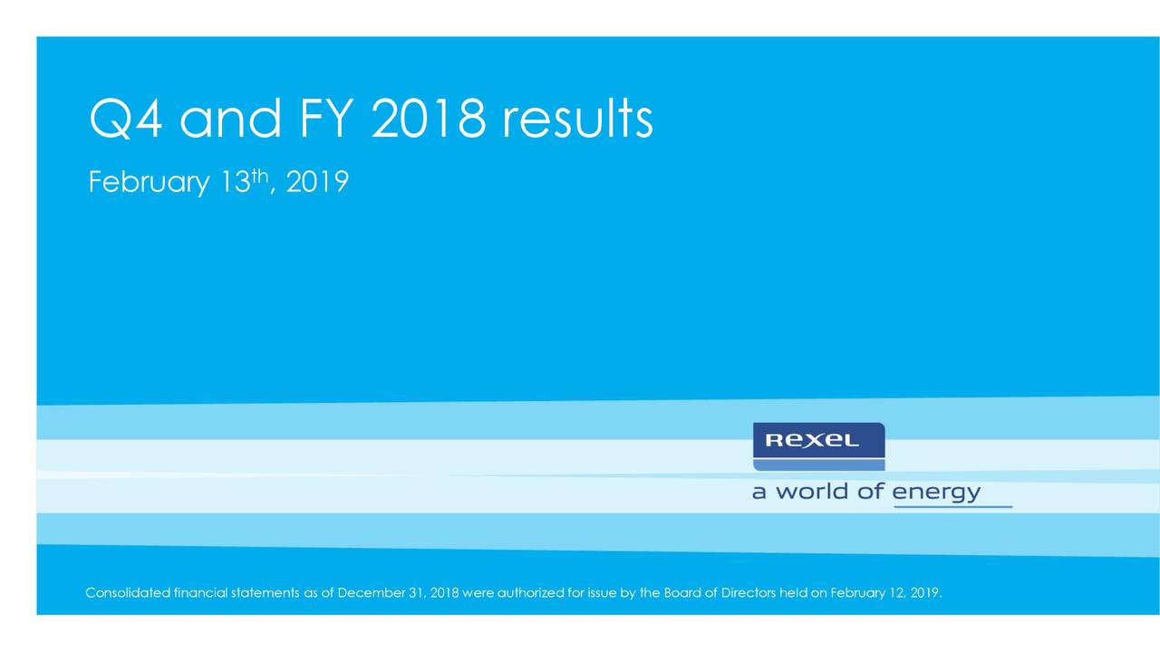 Rexel SA 2018 Q4 - Results - Earnings Call Slides (OTCMKTS:RXLSF ...