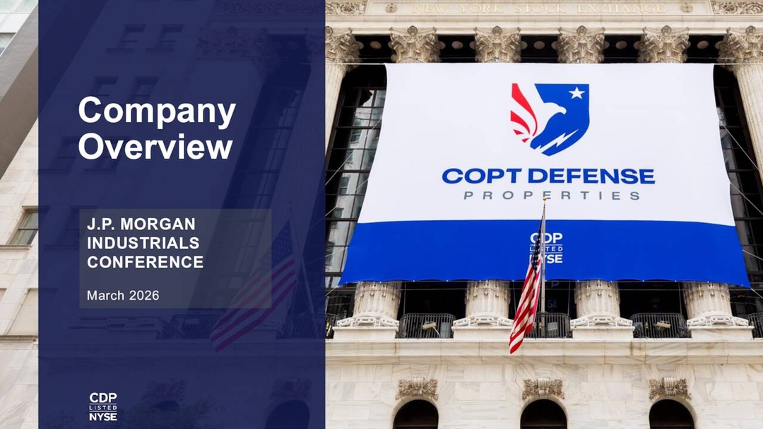 COPT Defense Properties (CDP) Presents at JPMorgan Industrials ...