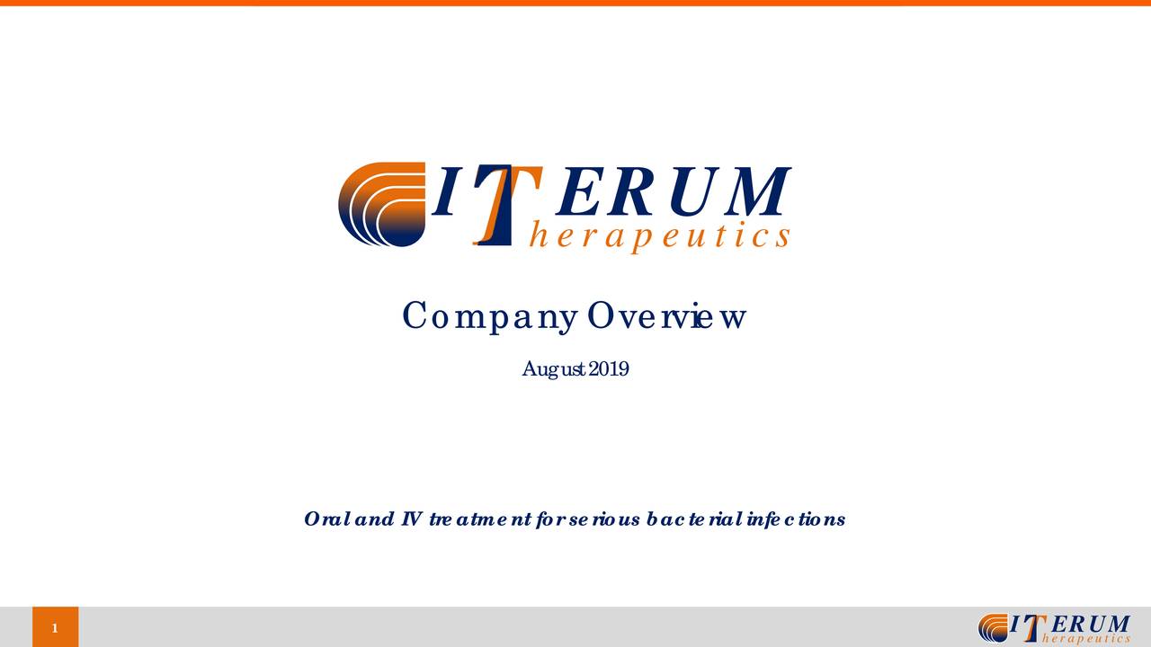 Iterum Therapeutics (ITRM) Investor Presentation - Slideshow (NASDAQ ...