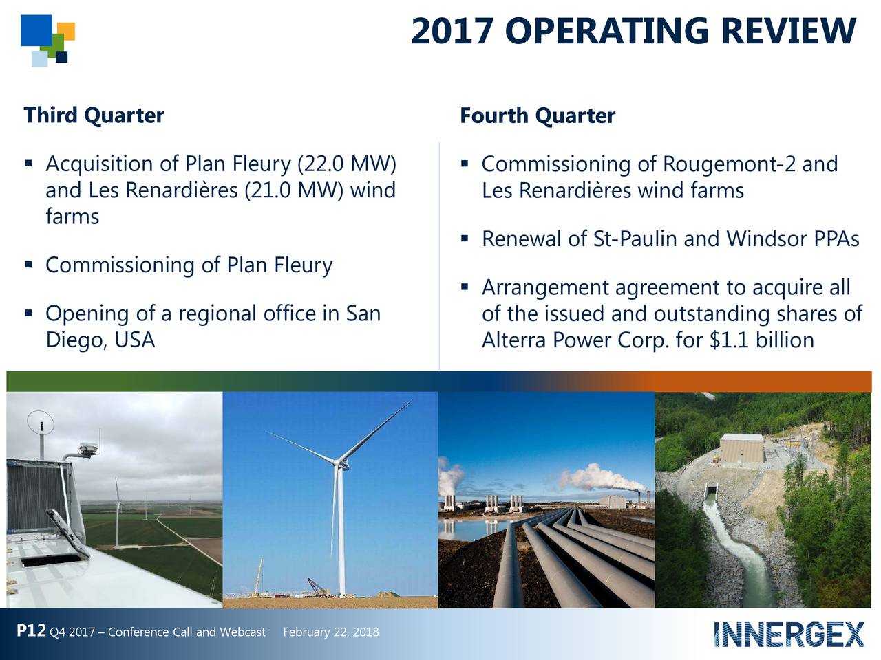 Innergex Renewable Energy Inc. 2017 Q4 - Results - Earnings Call Slides ...