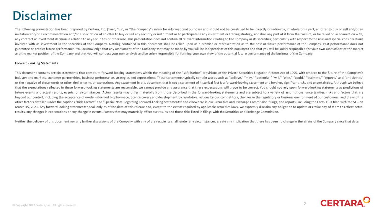 Certara (CERT) Investor Presentation - Slideshow (NASDAQ:CERT ...