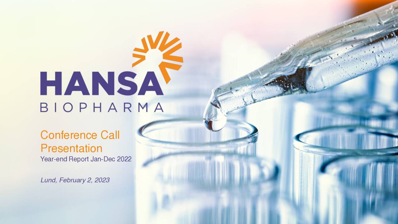 Hansa Biopharma AB (publ) 2022 Q4 - Results - Earnings Call ...
