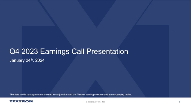 Textron Inc. 2023 Q4 - Results - Earnings Call Presentation (NYSE:TXT ...