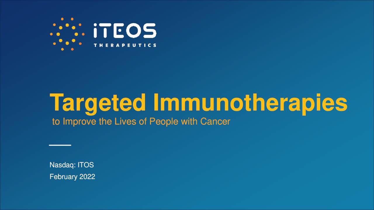 iTeos Therapeutics (ITOS) Investor Presentation - Slideshow (NASDAQ ...