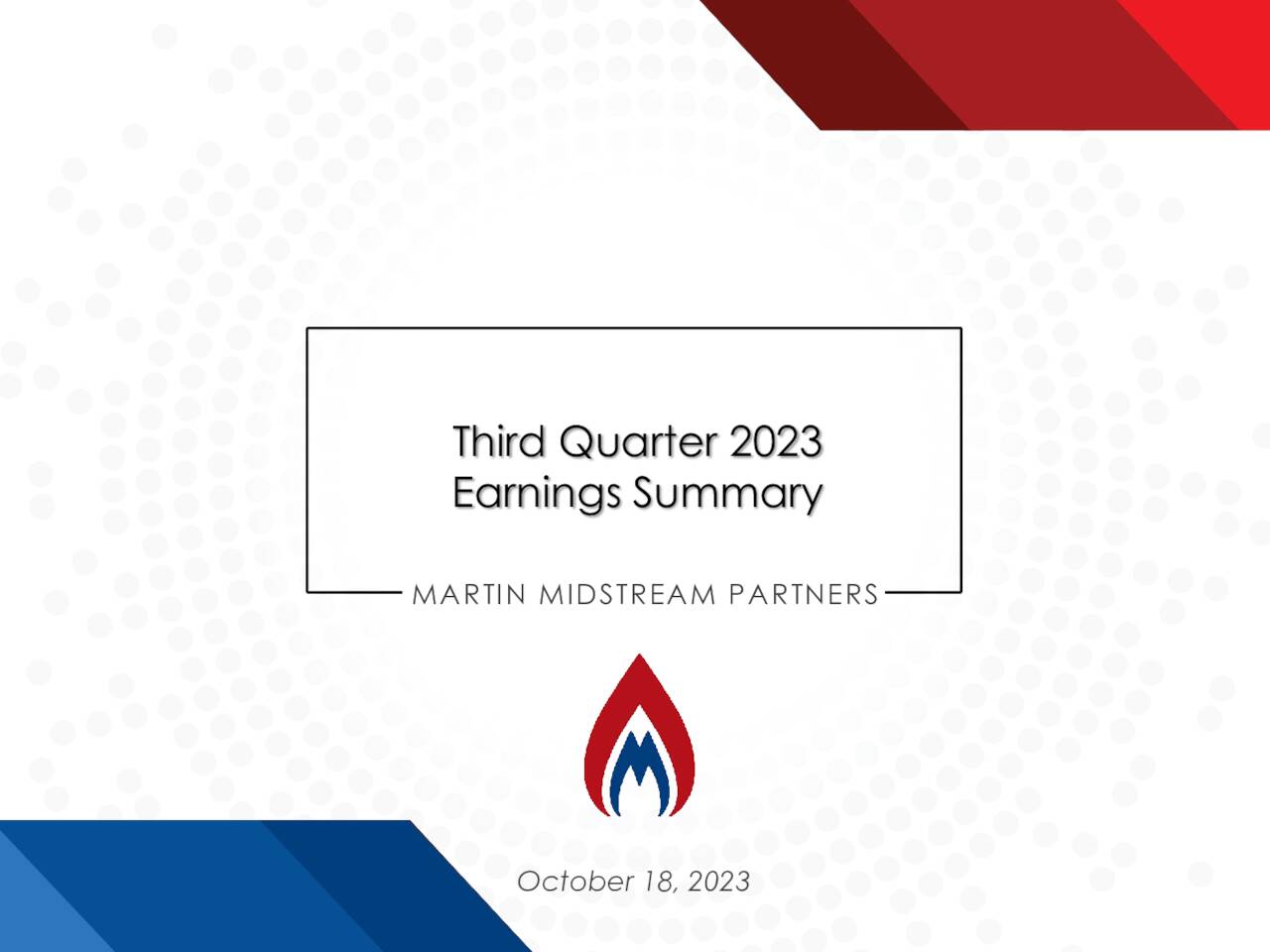 Martin Midstream Partners L.P. 2023 Q3 - Results - Earnings Call ...