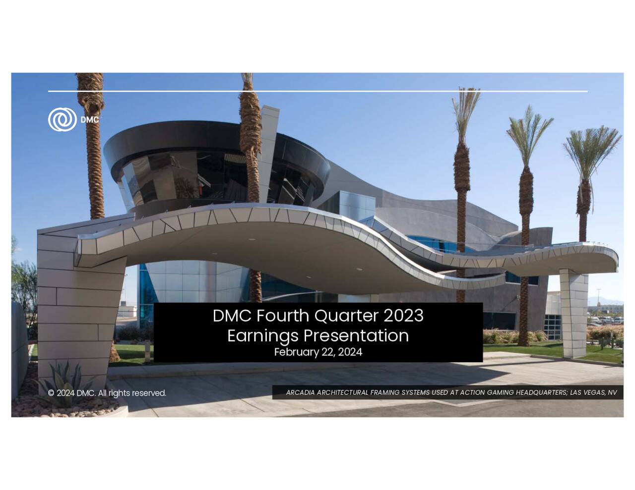 DMC Global Inc. 2023 Q4 - Results - Earnings Call Presentation (NASDAQ ...