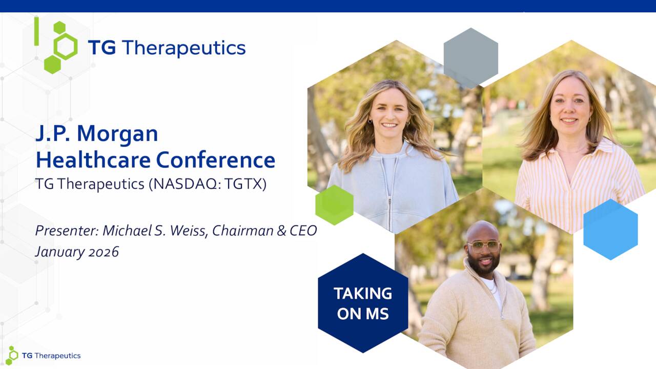 44th Annual J.P. Morgan Healthcare Conference (NASDAQ:TGTX) 2026-01-13 ...